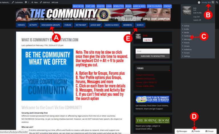 WHAT IS COMMUNITY by COURTVICTIM.COM - COURTVICTIM SUPPORT NETWORK